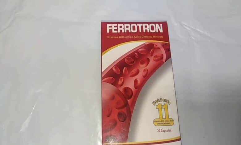 فيروترون كبسول Ferrotron دواعي استعمال آثار جانبية - صحة كيور